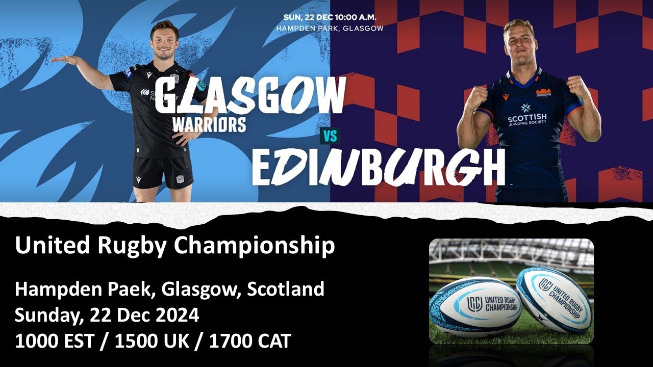 Glasgow vs Edinburgh | United Rugby Championship | LIVE Reaction Game ...