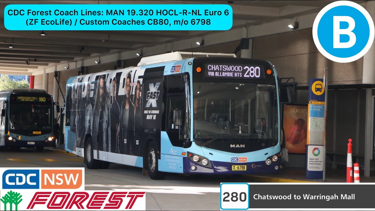 CDC Forest Coach Lines: MAN 19.320 HOCL-R-NL Euro 6 (ZF EcoLife ...