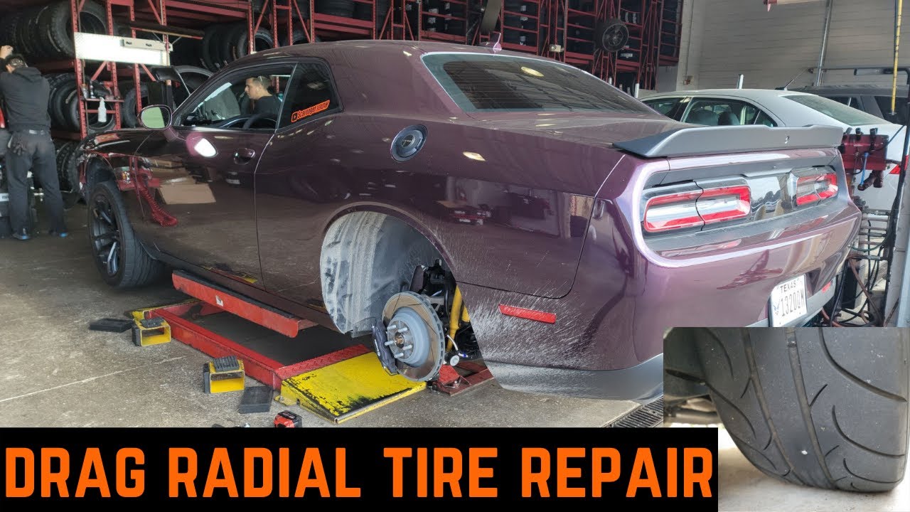 Free Tire Repair done for a screw in one of my Dodge Challenger 1320's ...