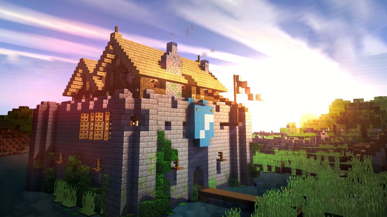 Minecraft Build Tour - Fortified Manor "Tamworth Hall" - YouTube