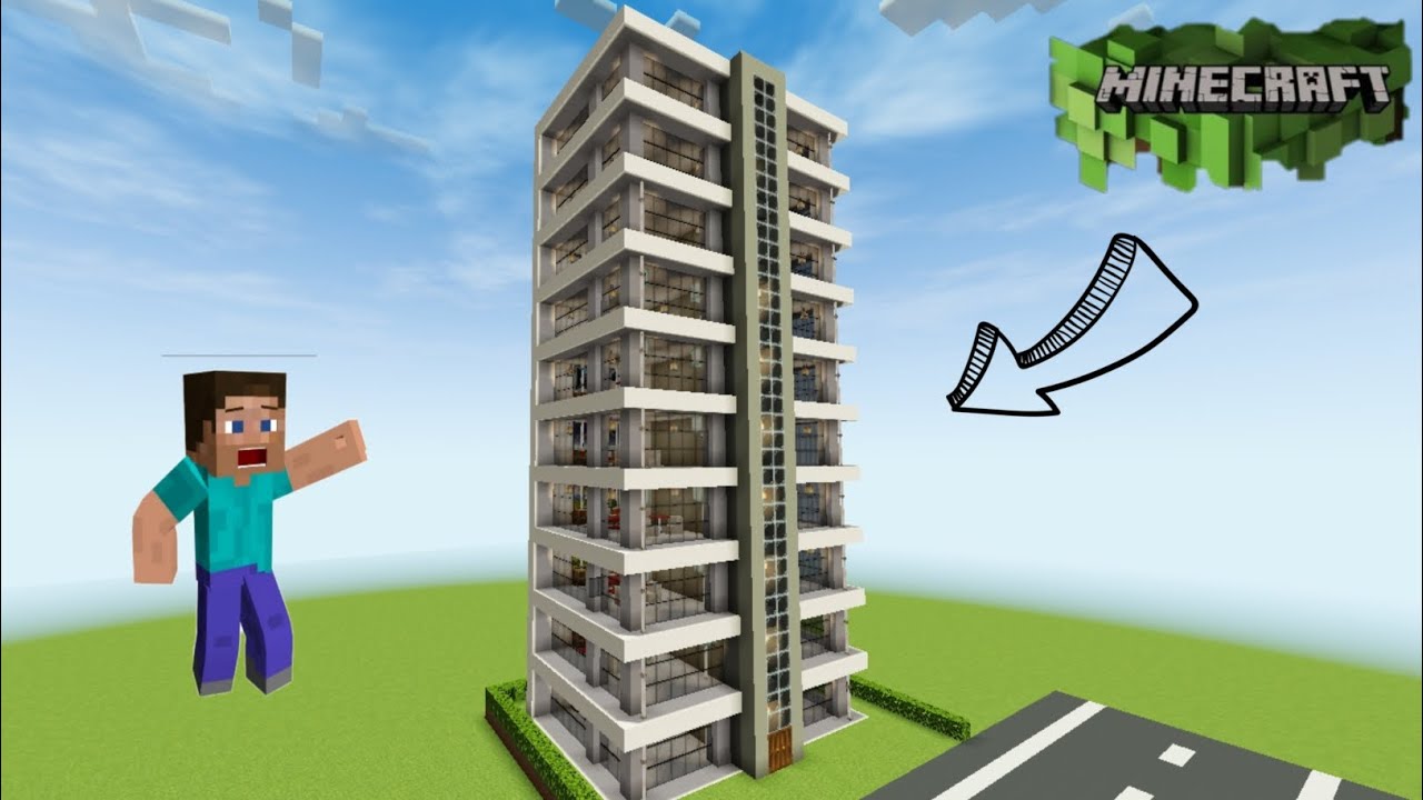 Minecraft Apartment Building Easy Tutorial. - YouTube