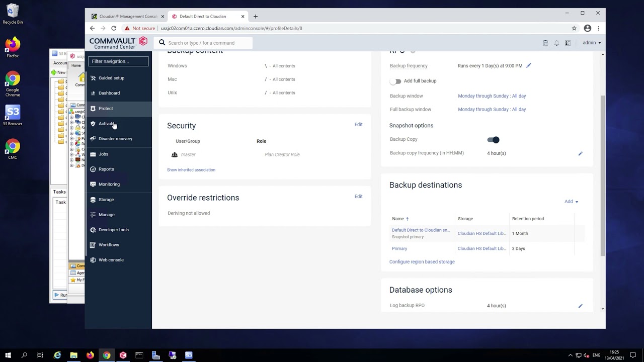 Technical Demo Performing A Commvault Backup And Restore Using A Cloudian Bucket Youtube