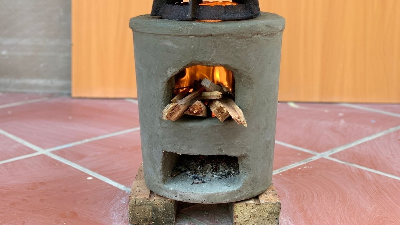 How To Make A Simple Stove From Cement At Home- Cement Craft Idea - YouTube