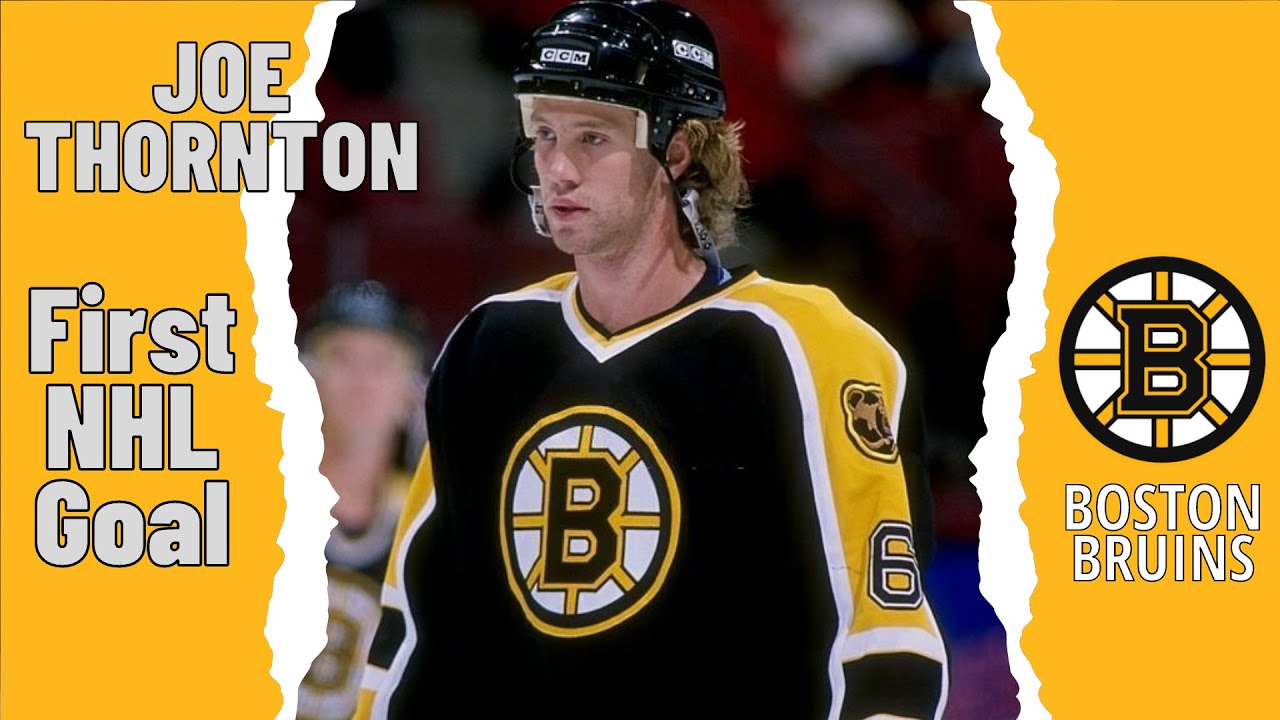 Joe Thornton #6 (Boston Bruins) first NHL goal Dec 3, 1997 (Classic NHL ...