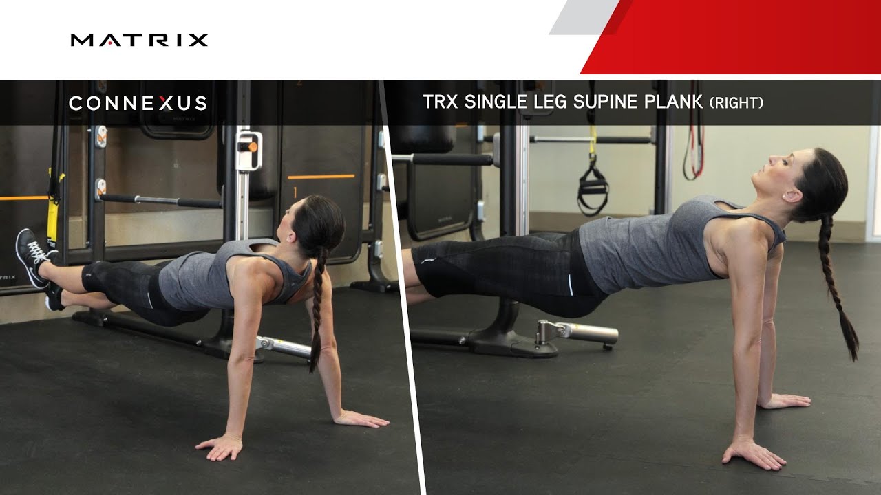Connexus - TRX Single Leg Supine Plank (Right) - YouTube