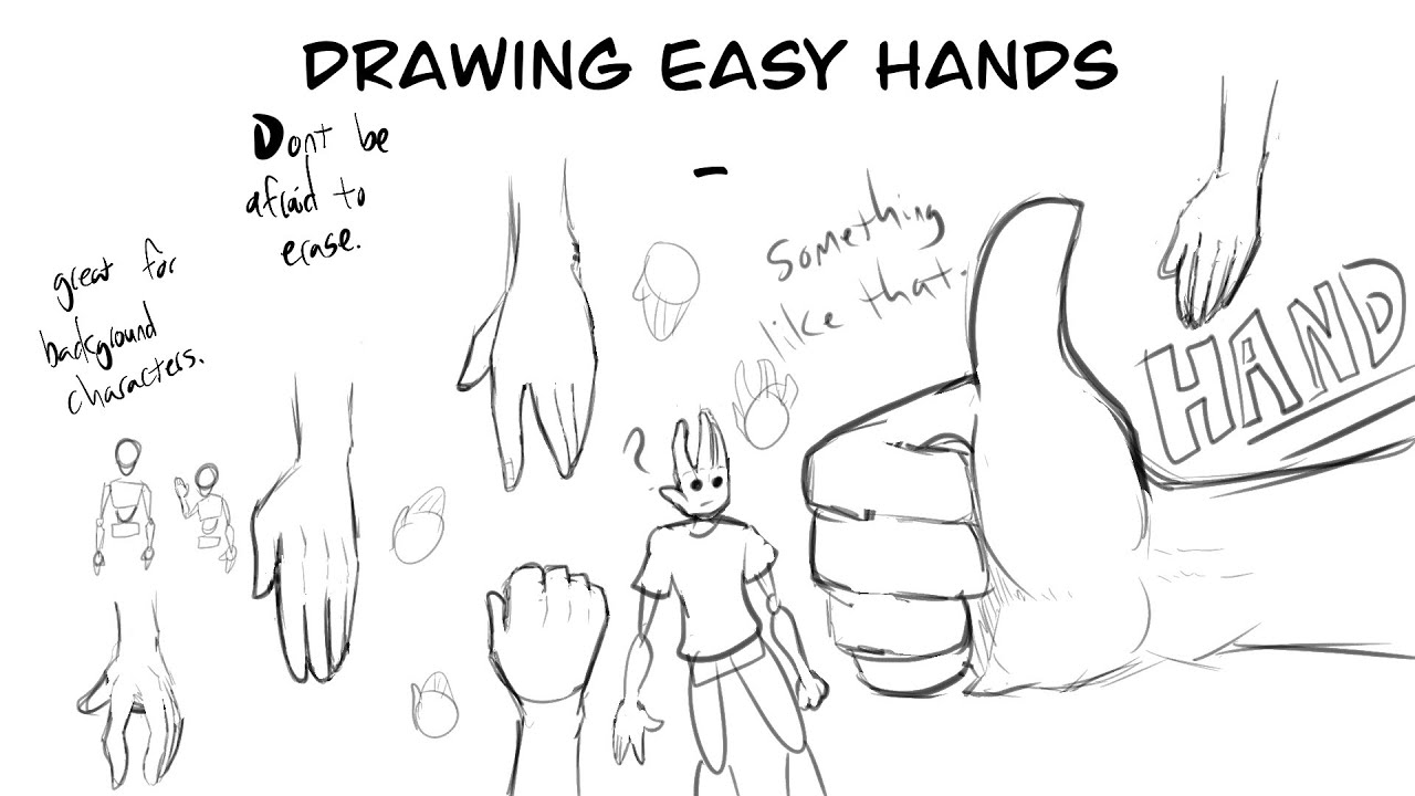 Simple Hand Drawing Tutorial w/music - YouTube