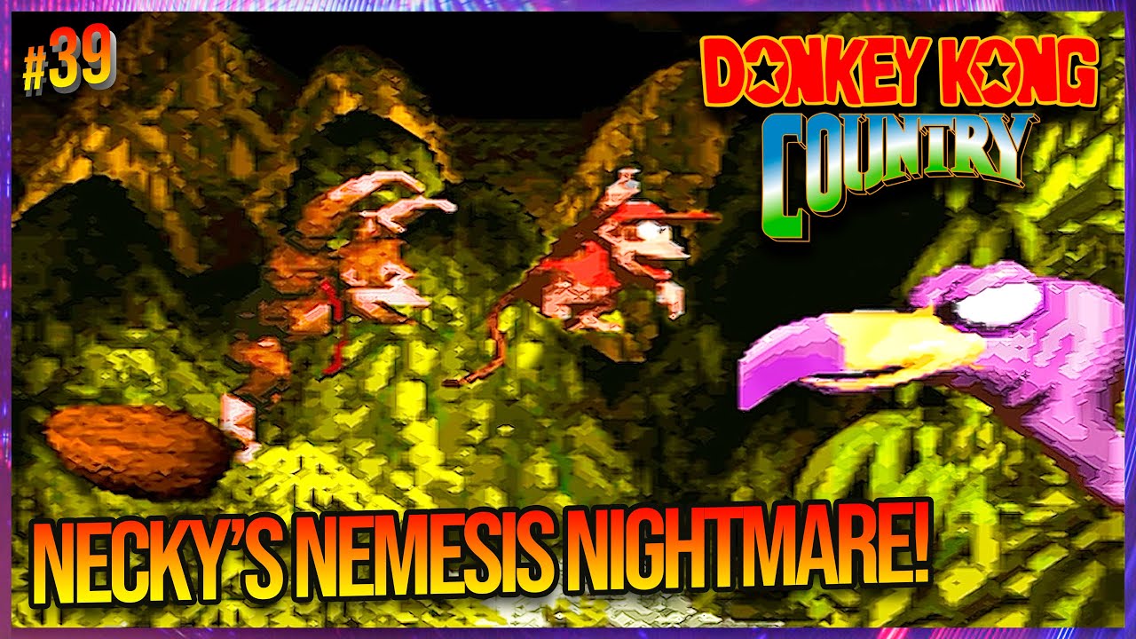 Donkey Kong Country (SNES Gameplay, Stage 39) ㅡ Necky's Revenge, Chimp ...