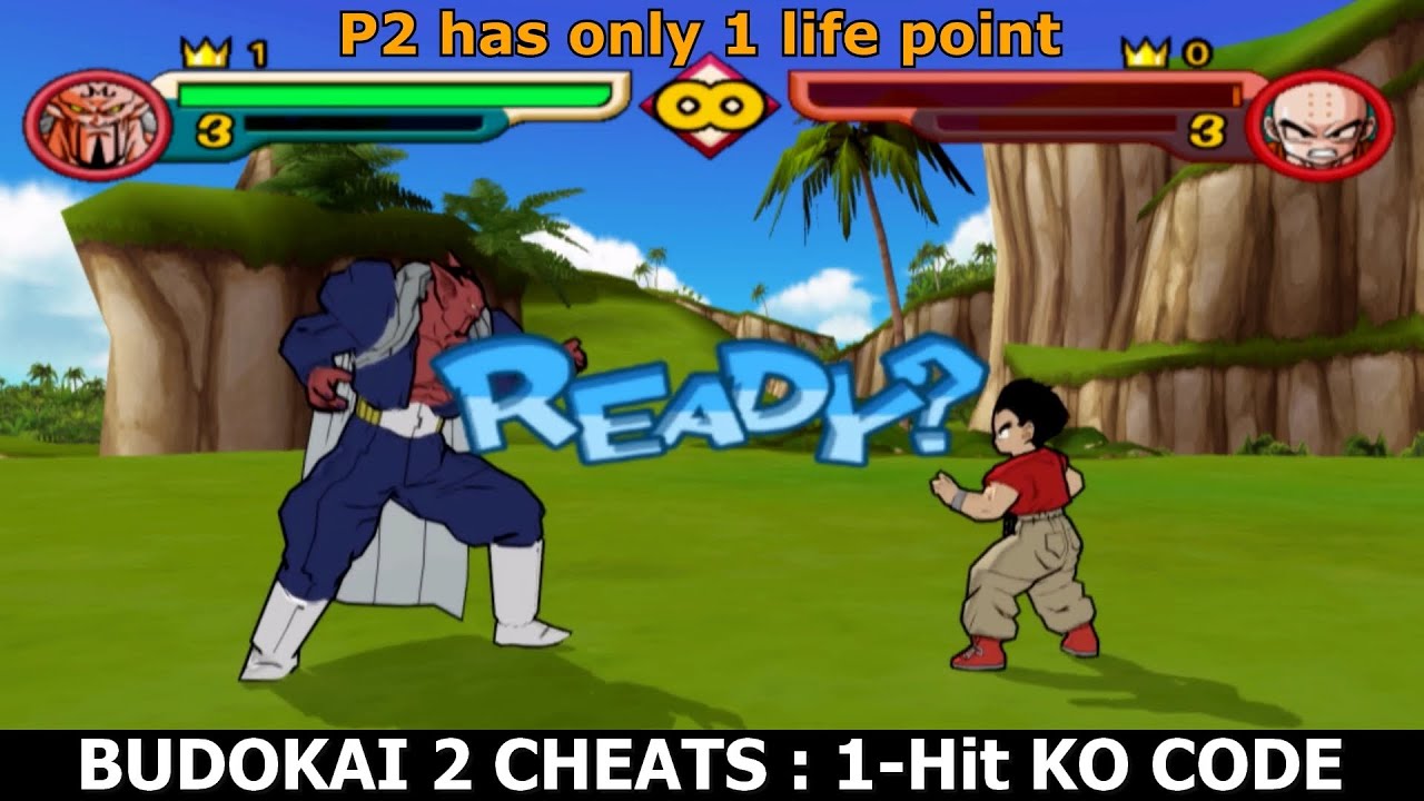 Dragonball Z Budokai 2 cheats : One-Hit KO code - YouTube