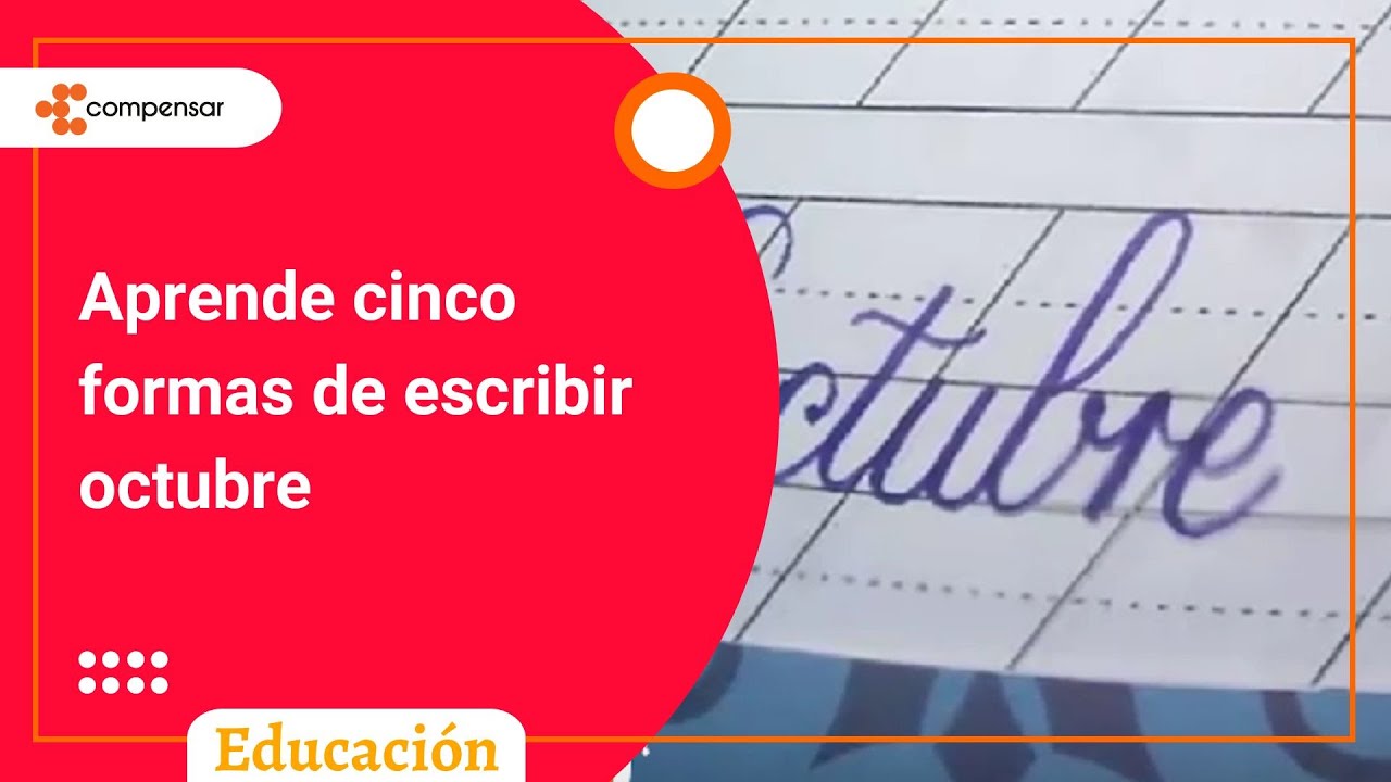 Cinco formas de escribir octubre a traves de diferentes caligrafías ...