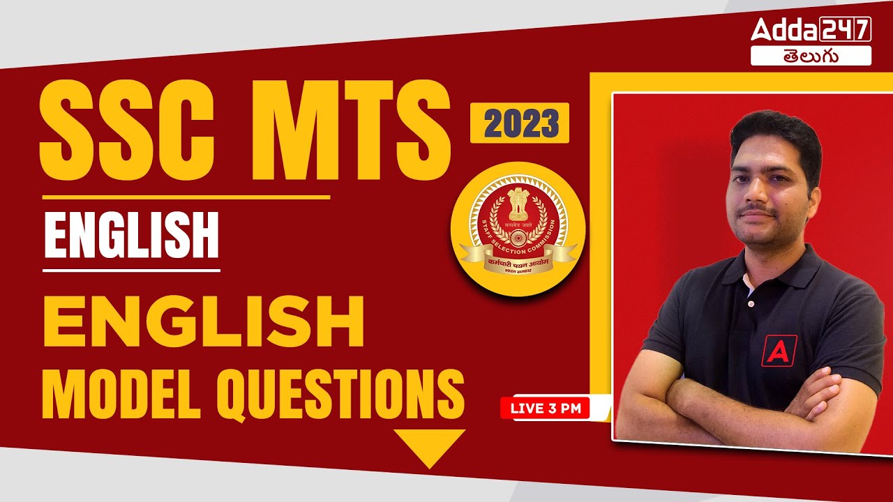 ENGLISH MODEL QUESTIONS AND IMPORTANT VOCABULARY FOR SSC MTS 2023 | SSC MTS 2023 - YouTube