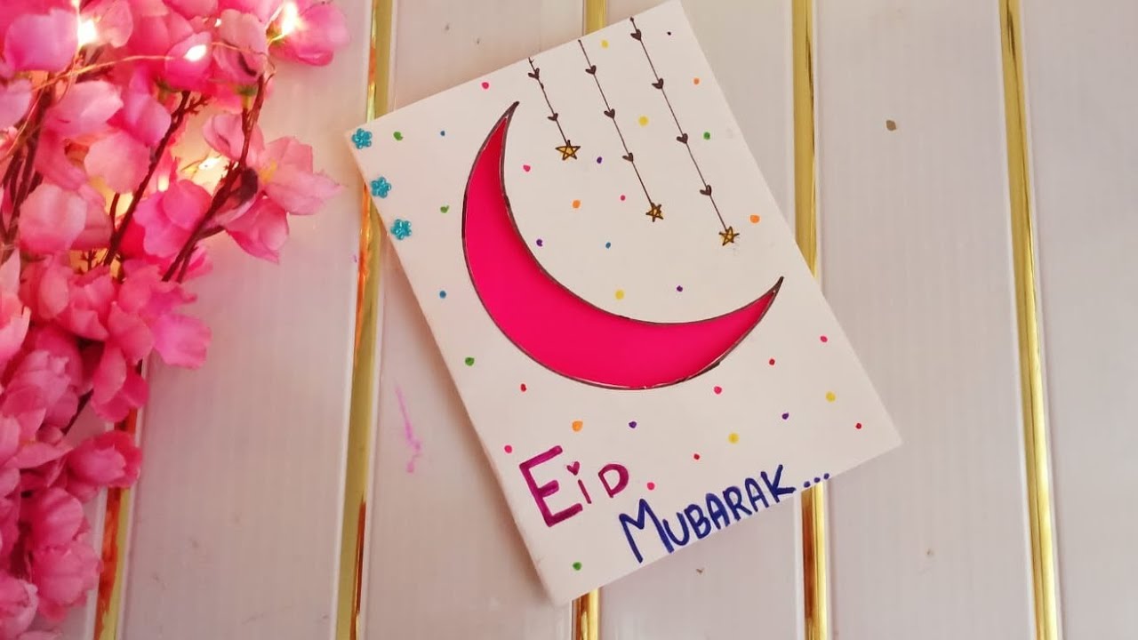 Eid Mubarak greeting card • Eid Mubarak making ideas easy • Eid card ...