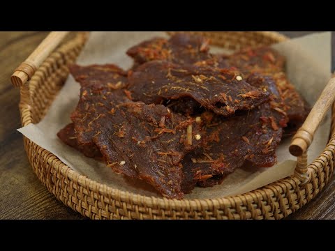 Khô heo giả bò khô | Cách làm đơn giản + công thức sốt ướp mình thích nhất | Pork jerky