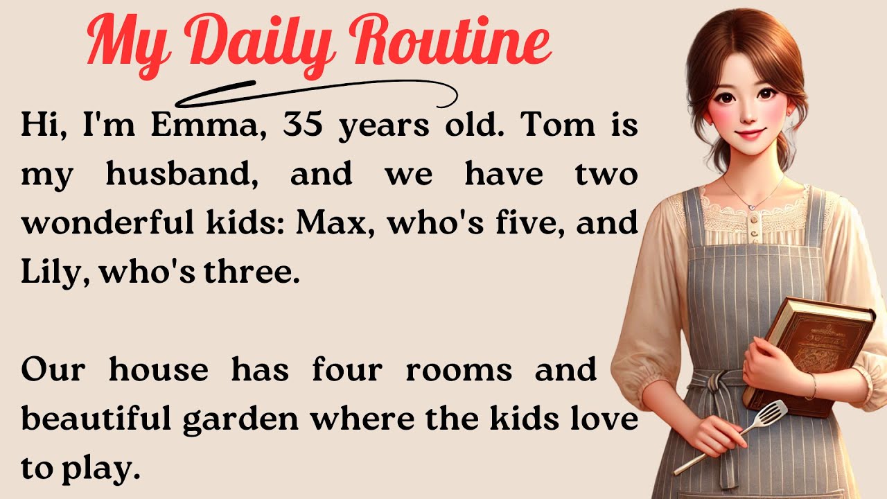 My Daily Routine | Graded Reader | A1 Level | Simple English | Learn ...