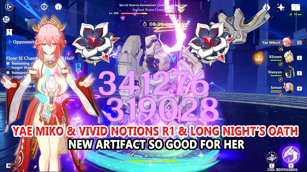 Yae Miko & Vivid Notions R1 & Long Night’s Oath 5.5 Abyss Showcase ...