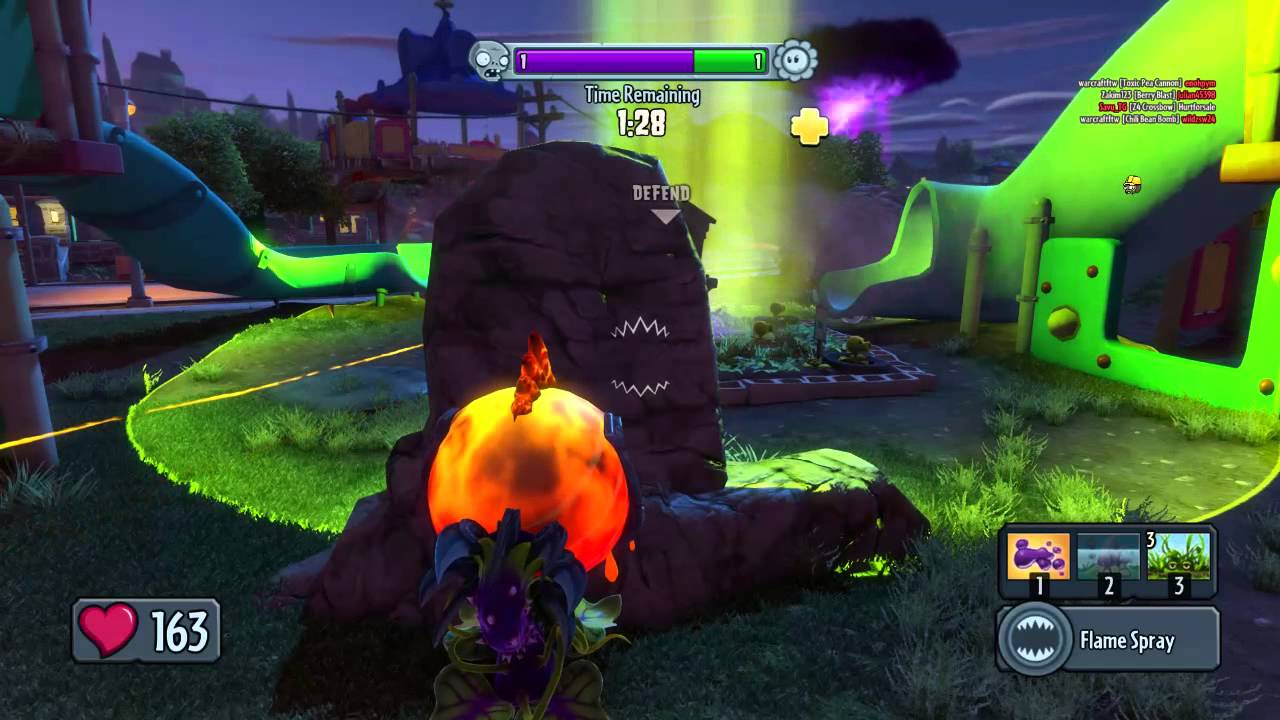 Plants vs. Zombies Garden Warfare - Gardens and Graveyards Match (Fire ...