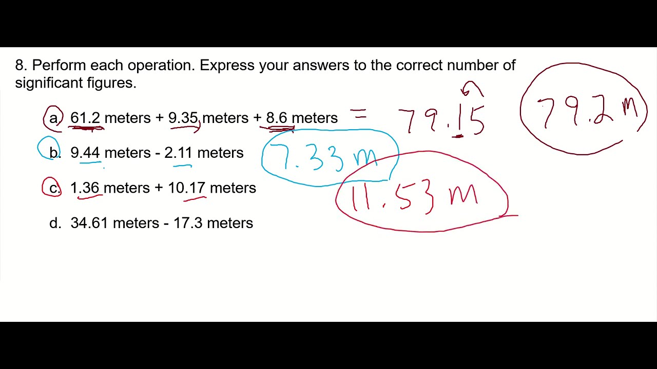 8. Significant Figure Rules in Addition and Subtraction - YouTube