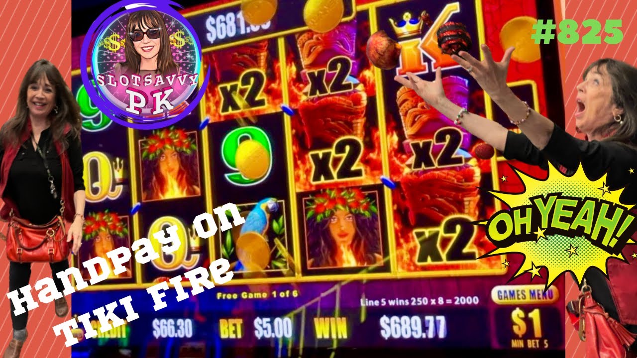 HOT HOT JACKPOT on Tiki FIRE w Slot SAVVY PK & Gman (video 825) + other ...