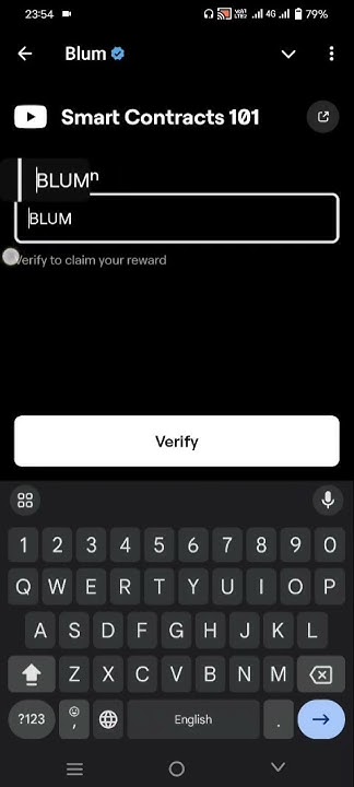 Smart Contracts 101 Blum new video task code - YouTube