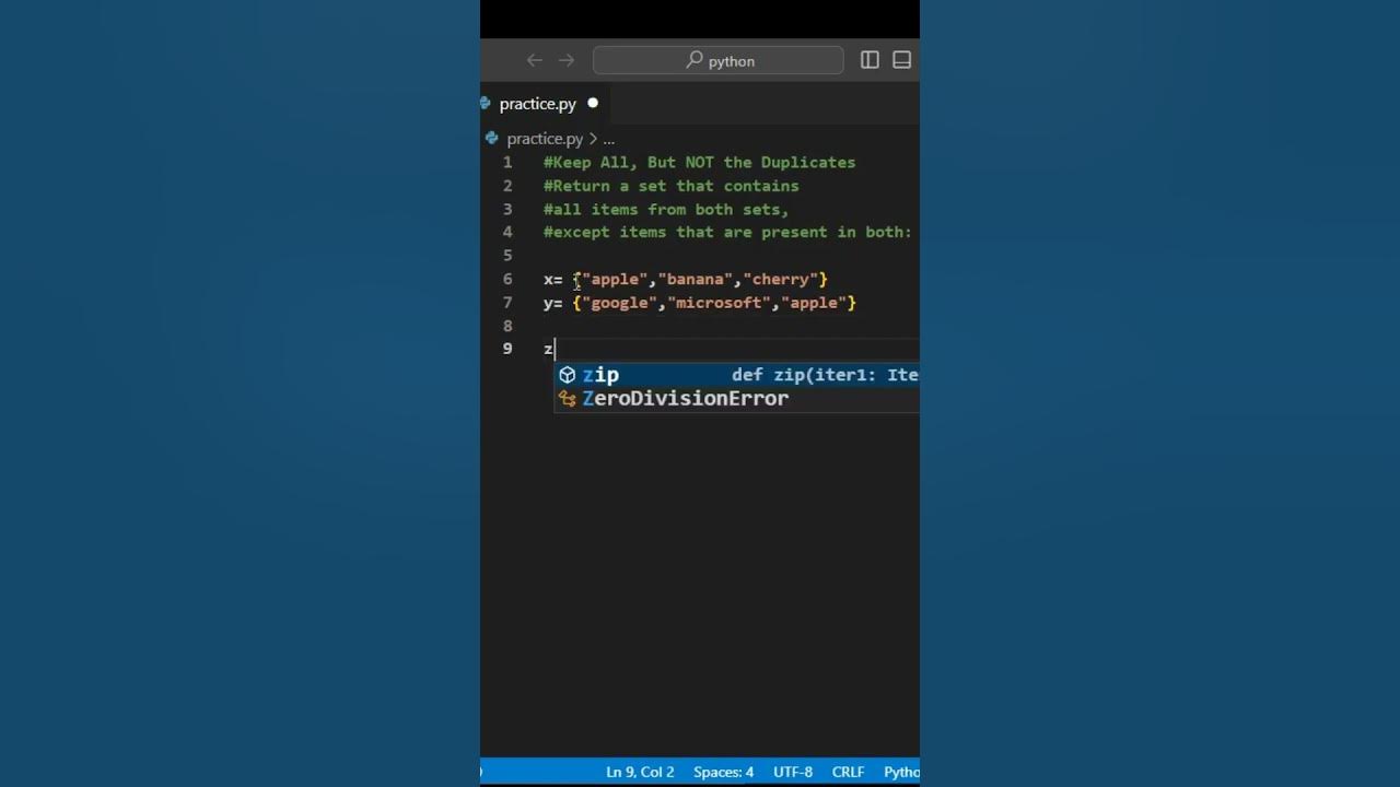 Keep All But Not The Duplicates Python Pythonprogramming Coding