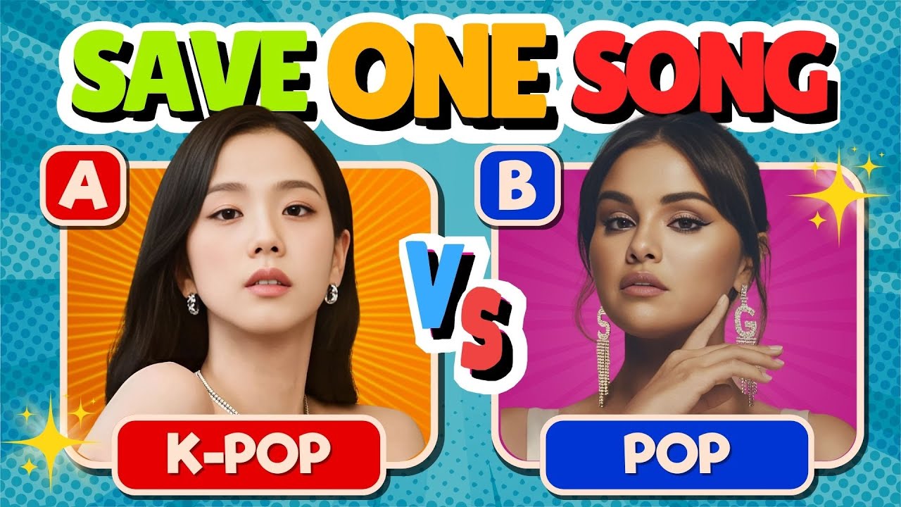 SAVE ONE SONG (Kpop vs Pop) Most Popular Songs Ever! 🎶 | Kpop Quiz Game 2024 - YouTube