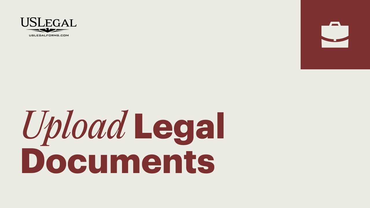 How to Upload Legal Documents to US Legal Forms - YouTube