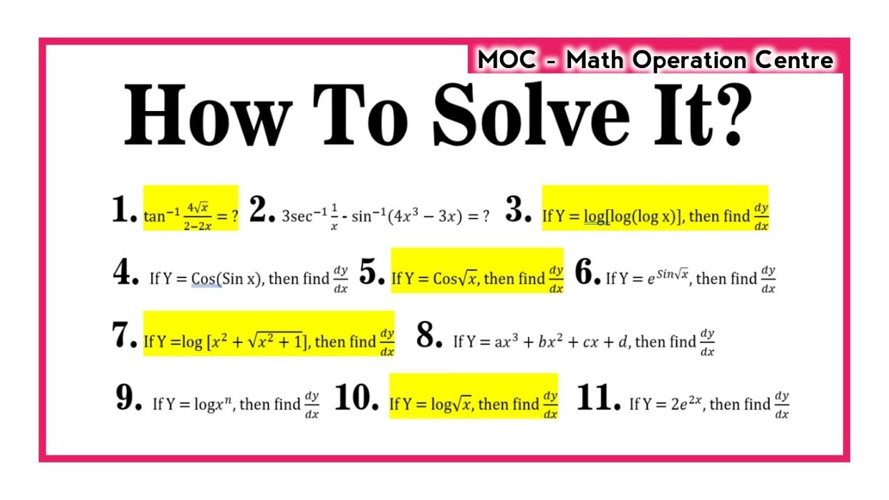 How To Differentiate Differentiation Questions? Class 12th Math |State ...