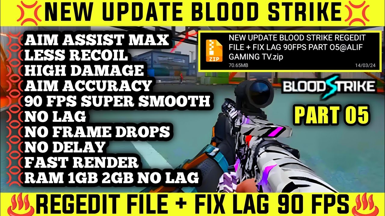Update‼️Regedit Blood strike Aim Assist Max Less Recoil High Damage + Fix Lag 60 Fps No Lag No ...