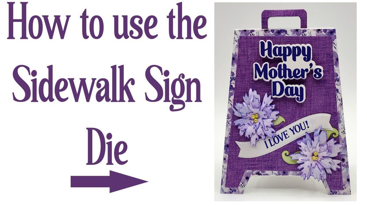 How to use the Sidewalk Sign Card Base Die! Watch this fun ...