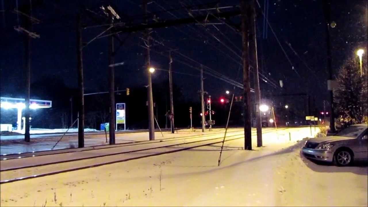 NICTD Trains in Ogden Dunes - YouTube