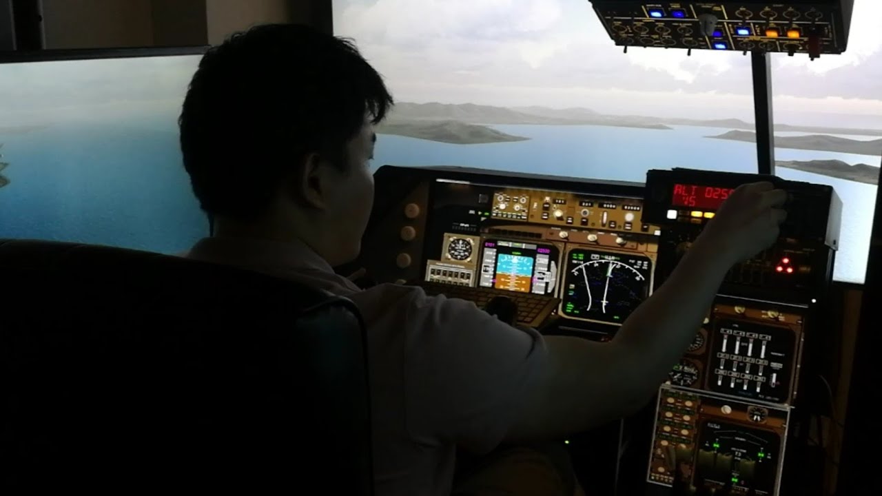 Home Cockpit Saitek Logitech Landing at New VTSP Crosswind in evening ...