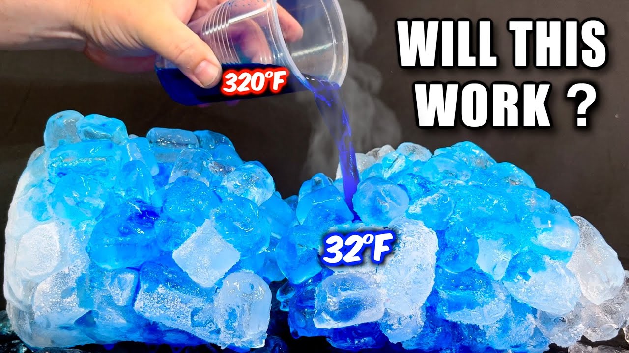 HOT Resin + ICE = Sculpture ? - YouTube