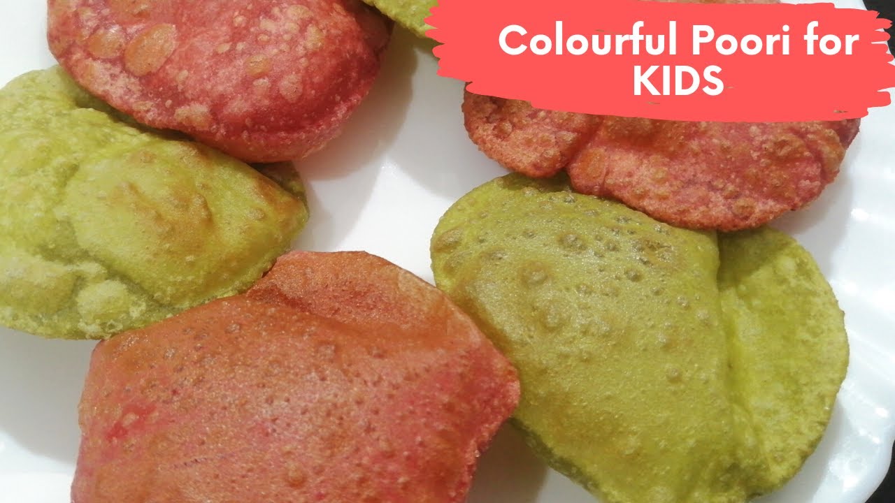 Poori || Colourful Poori for Kids 🧒 || Spinach & Beetroot poori ...