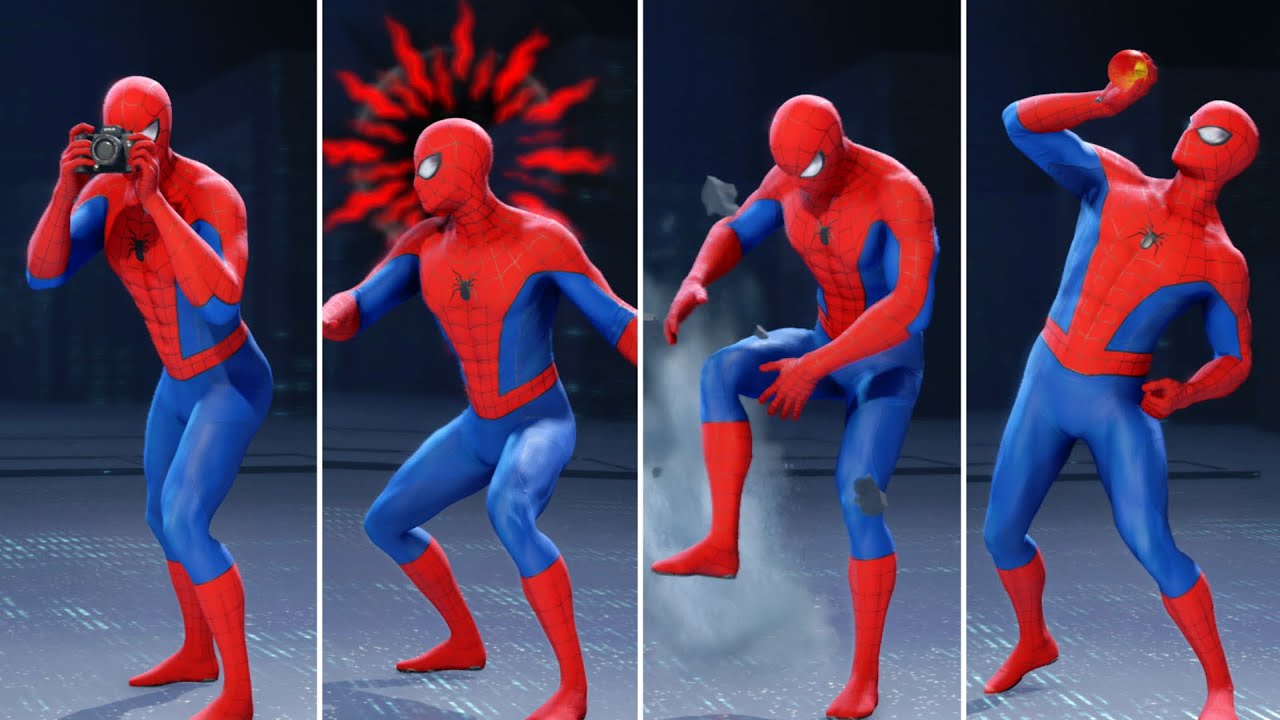 All Spider-Man Emotes in Marvel's Avengers | PS5 4K 60FPS - YouTube