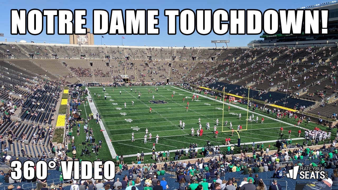 Notre Dame Touchdown Celebration (in 360 Degrees)! - YouTube