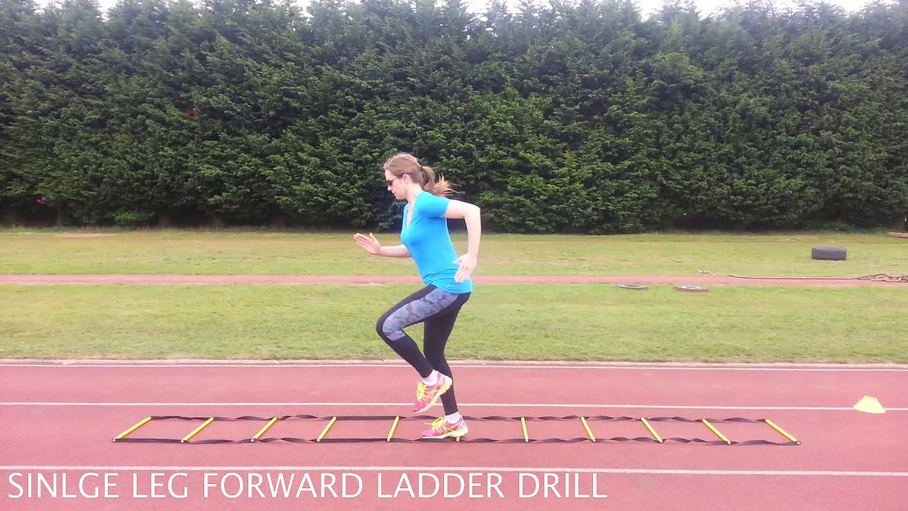 Single Leg Forward Ladder Drill - YouTube