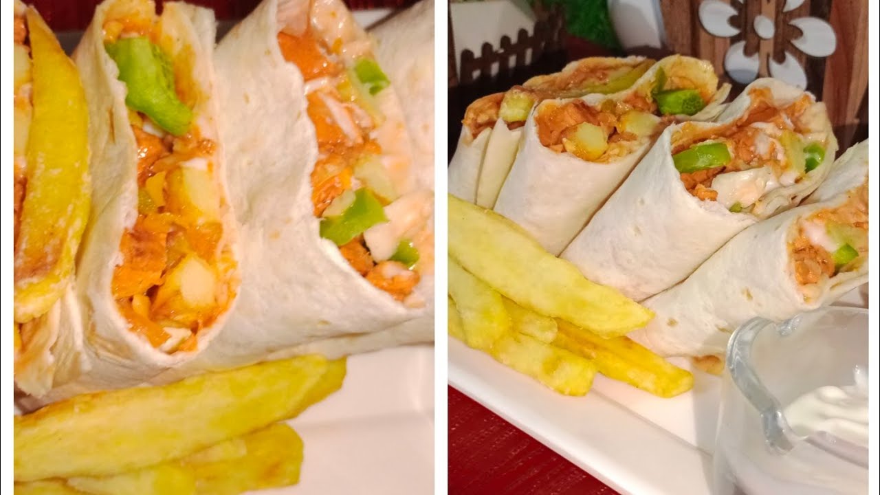 how to make paratha shawarma recipe by sadia's world - YouTube