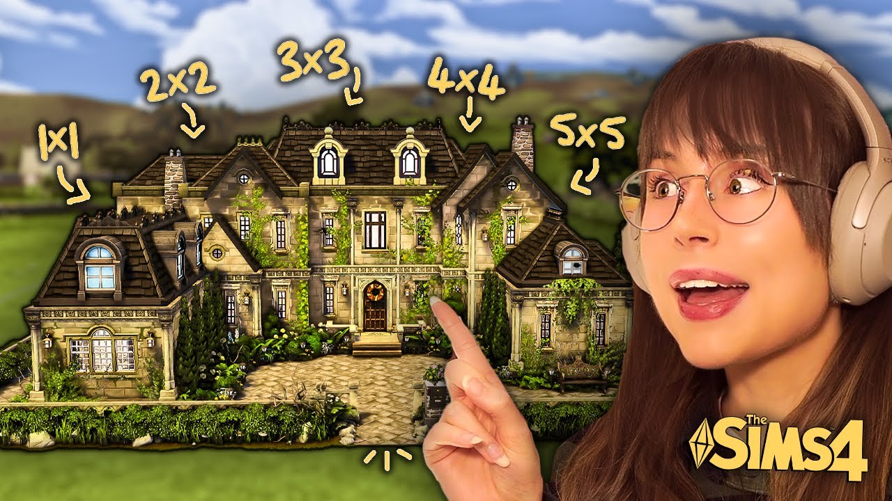 Building a House in The Sims but Each Room gets One Size BIGGER - YouTube