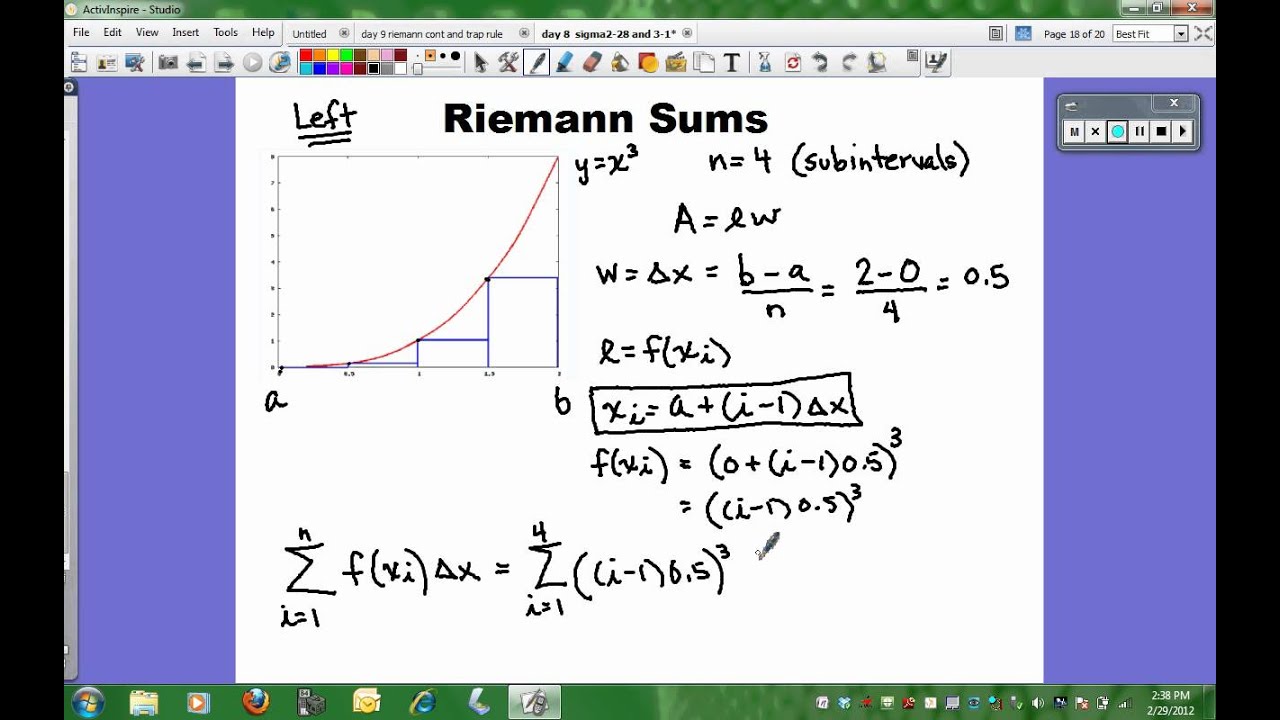 left endpoint sum 1 - YouTube