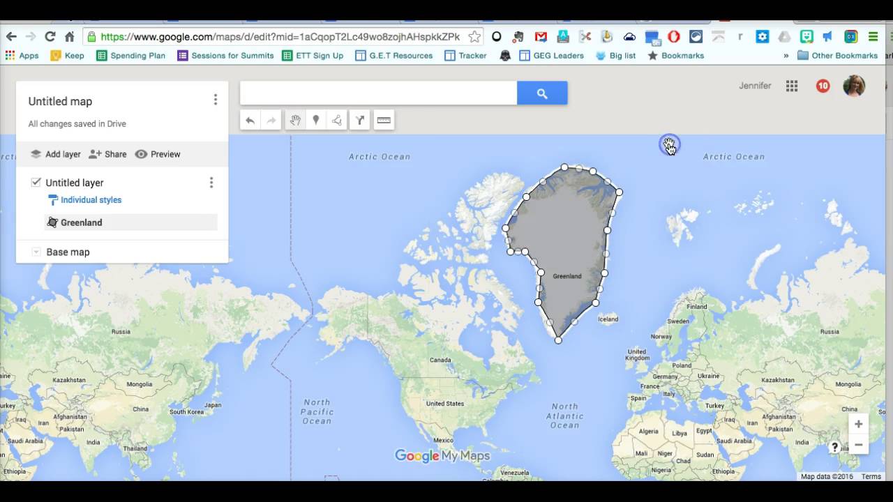 My Maps-Polygon tool - YouTube
