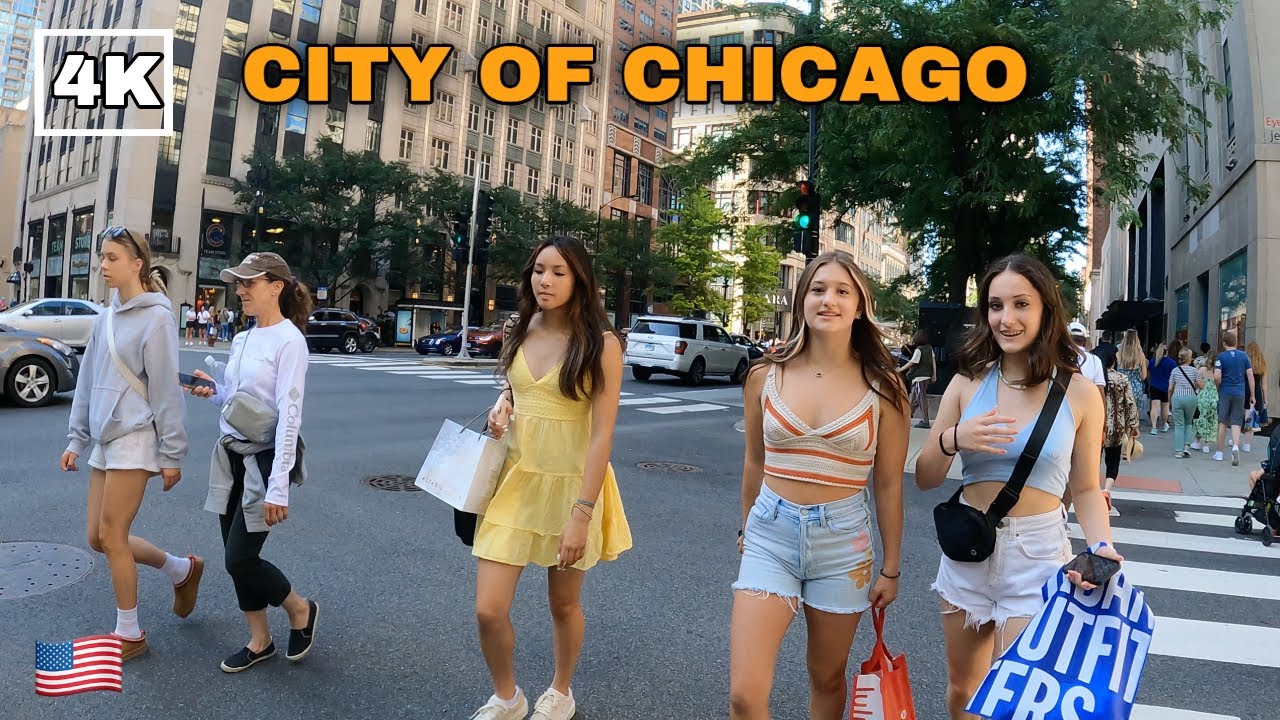 CHICAGO 🇺🇸 - Michigan Avenue/Magnificent Mile, Walking Tour - Summer ...