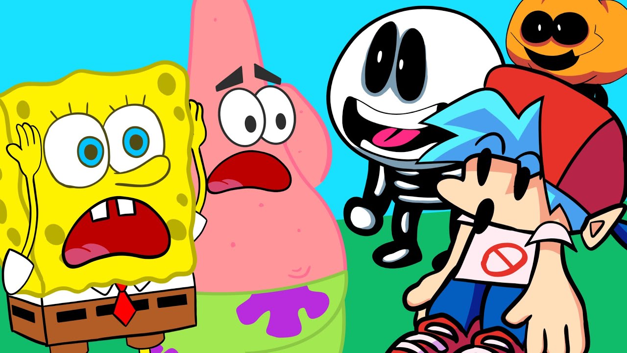 SPONGEBOB and BOYFRIEND MET I Patrick Skid and Pump I FNF I Friday ...