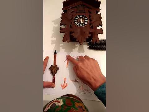How to adjust the cuckoo clocks time - YouTube