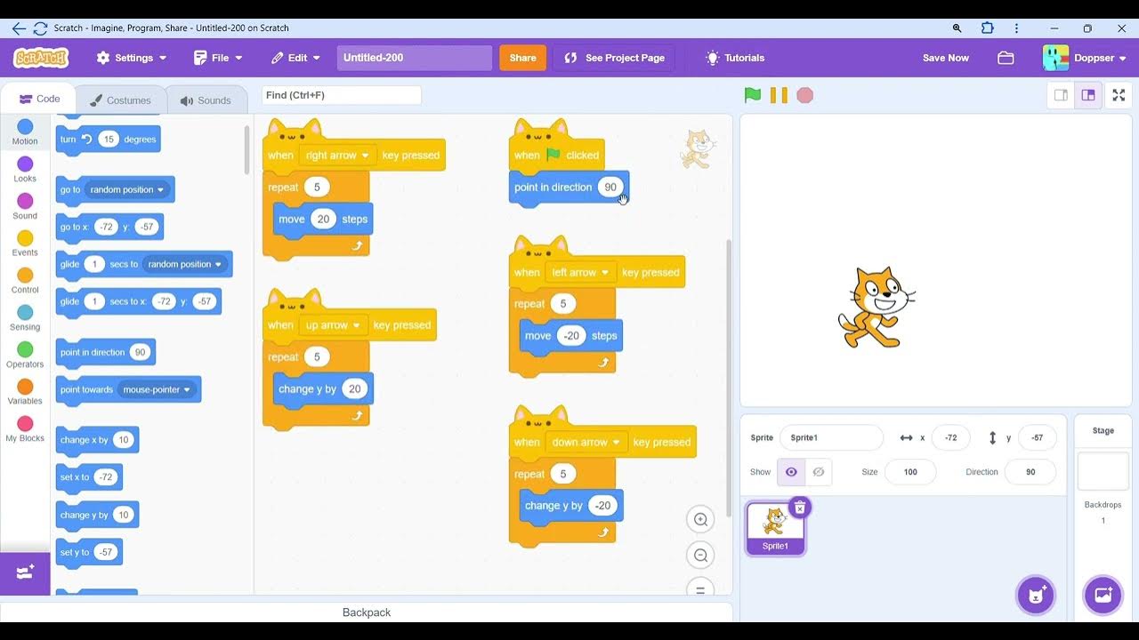How to make a Avoiding Game in Scratch P1/Part 1 - YouTube