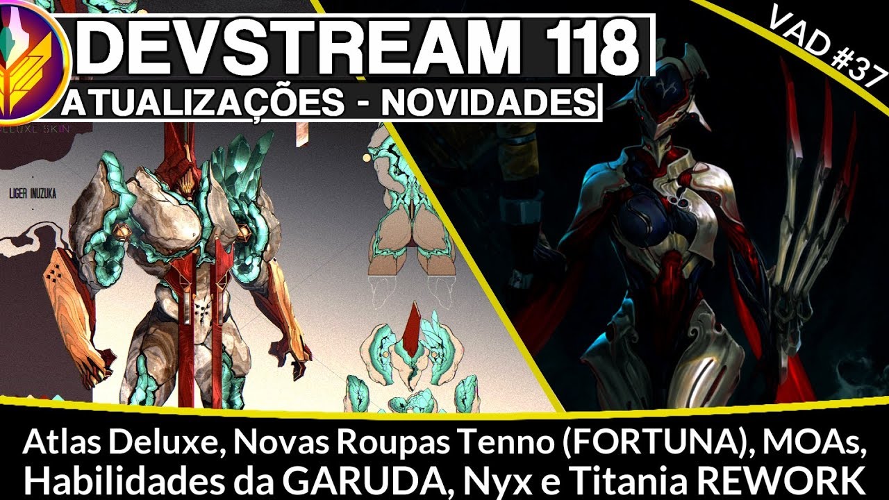 Habilidades da GARUDA, Habilidades dos Reworks: NYX/TITANIA e Deluxe do ATLAS | Resumo Devstream ...