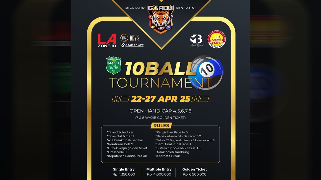SEMI FINAL 10 Ball Tournament| Raymond Faraon (AKTRA) vs Feri Satriyadi ...
