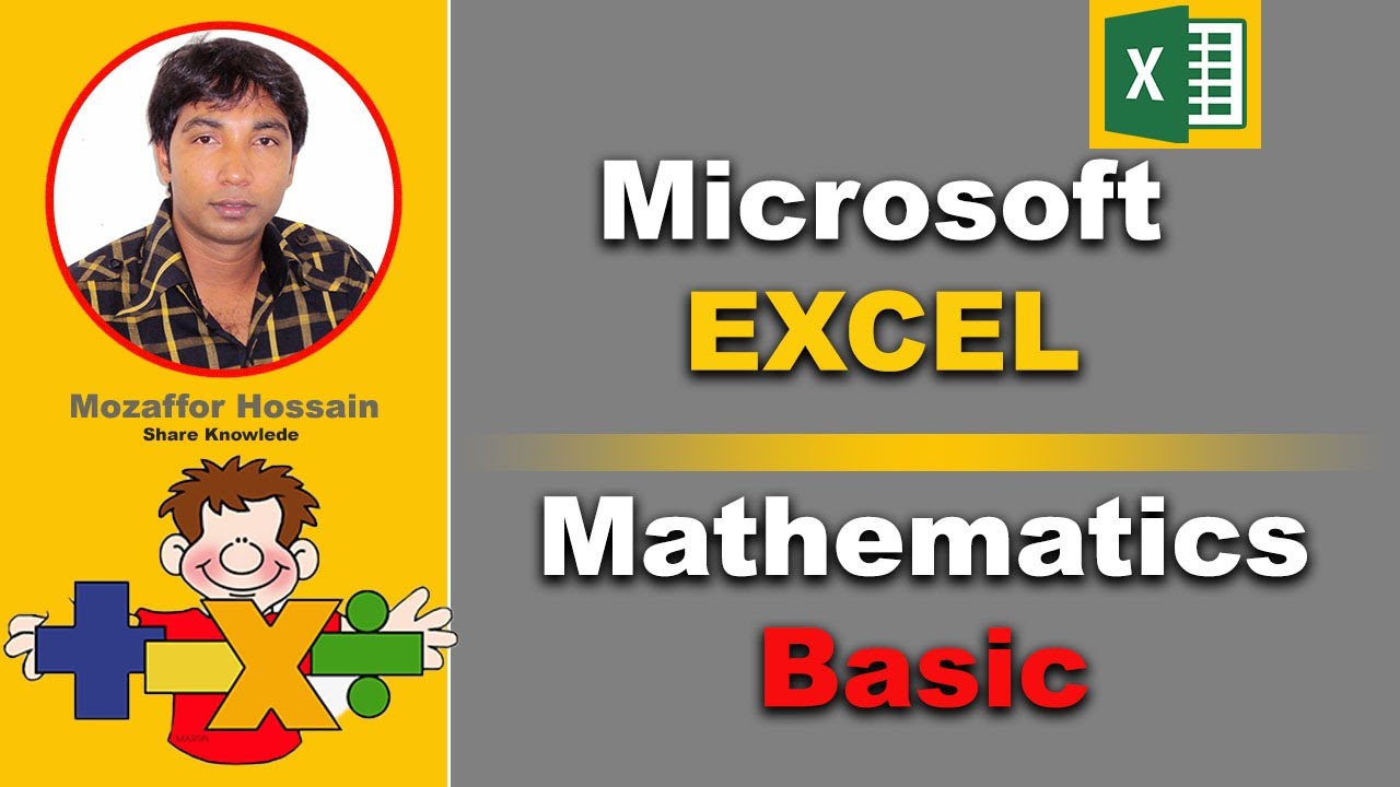 excel mathematics theory tutorial | excel mathematics bangla tutorial ...