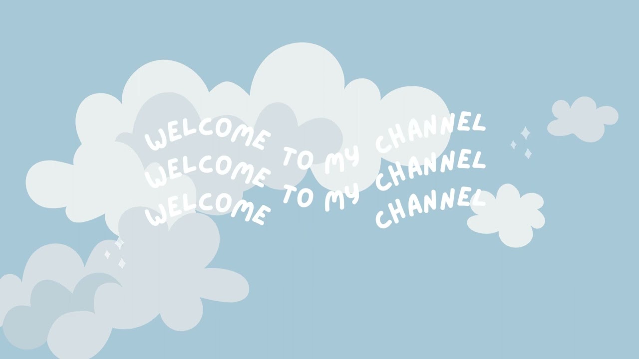 free cute cloud intro and outro background template no text┃cloud ...