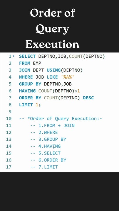 How Sql Query Executes Order Of Sql Query Execution 0161