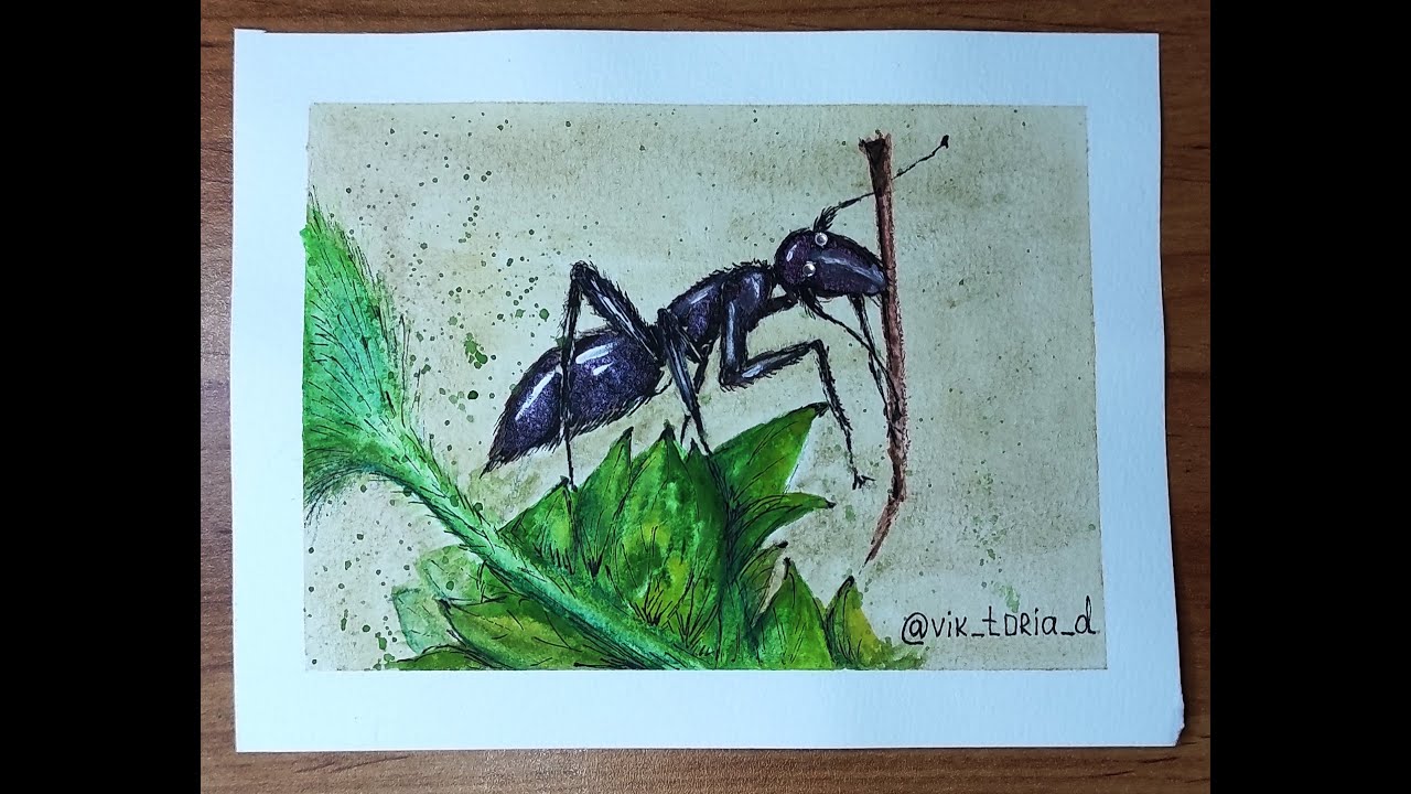 Ant art #diy #painting #drawing #watercolor #howtodraw #viral # ...