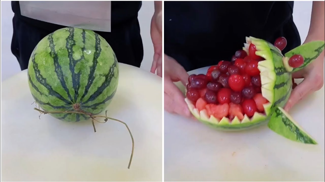 Watermelon Cutting Trick. Chinese Style. Watermelon Creativity ...